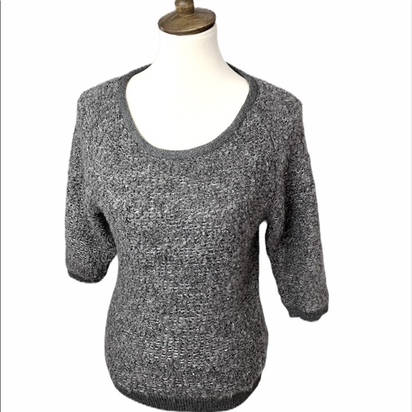 LOFT | Sweaters | Loft Petite Gray Fluffy Sweater | Poshmark